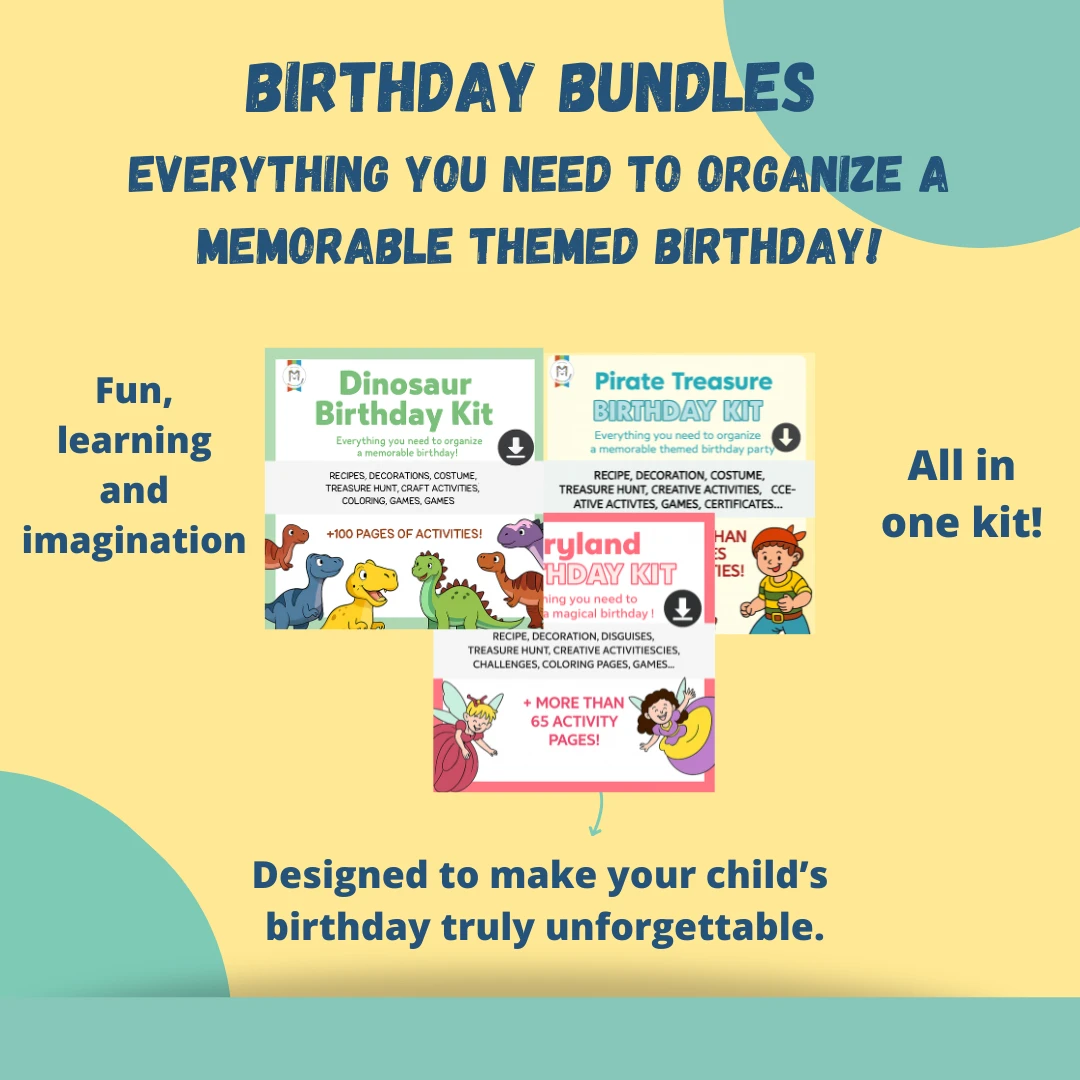 Birthday Activity Kits for Kids | Printable Party Themes